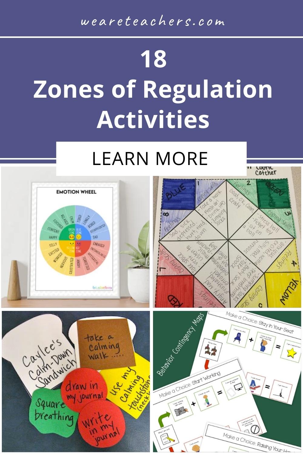 18 Zones of Regulation Activities To Help Kids Manage Their Emotions ...