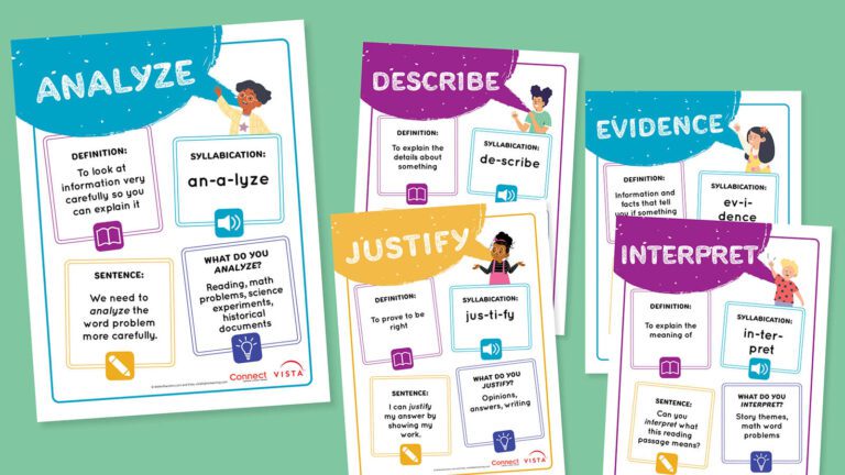 Free Academic Vocabulary Mini Posters for Your Classroom