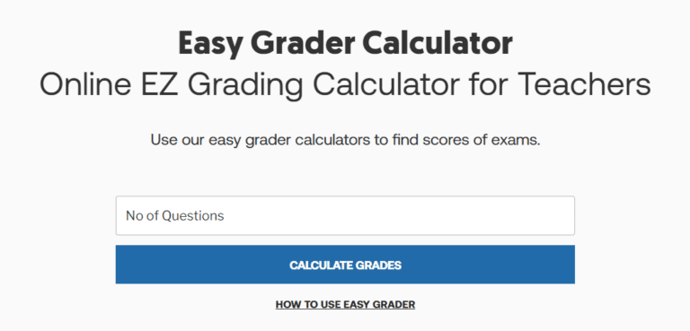 Grade Calculator List for Teachers and Students