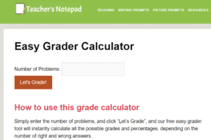 Grade Calculator List for Teachers and Students
