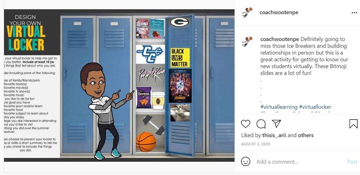 Teachers Are Creating Their Virtual Bitmoji Locker 