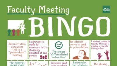 The Official Faculty Meeting Bingo Card - WeAreTeachers