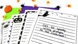 Get Free Halloween Writing Paper + 20 Spooky Writing Prompts