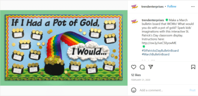 March Bulletin Board Ideas - St. Patrick's Day, Pi Day, Women's History