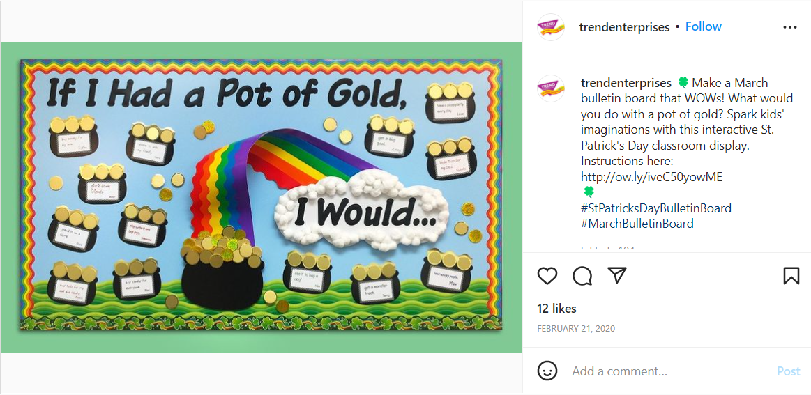 March Bulletin Board Ideas - St. Patrick's Day, Pi Day, Women's History