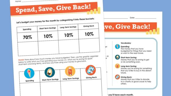 Teach Money Basics With This Easy Spend, Save, Give Back Lesson