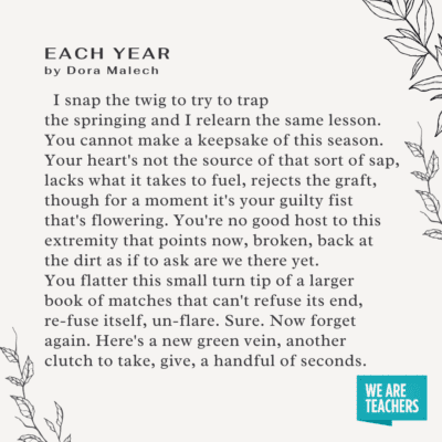 26 Beautiful and Inspiring Spring Poems for the Classroom