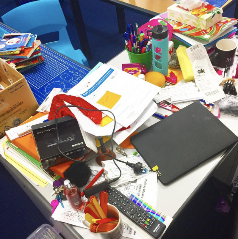 Calm the Clutter with Teacher Desk Organization Tips - We Are Teachers