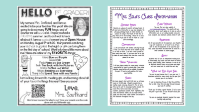 Teacher Introduction Letter to Parents Examples